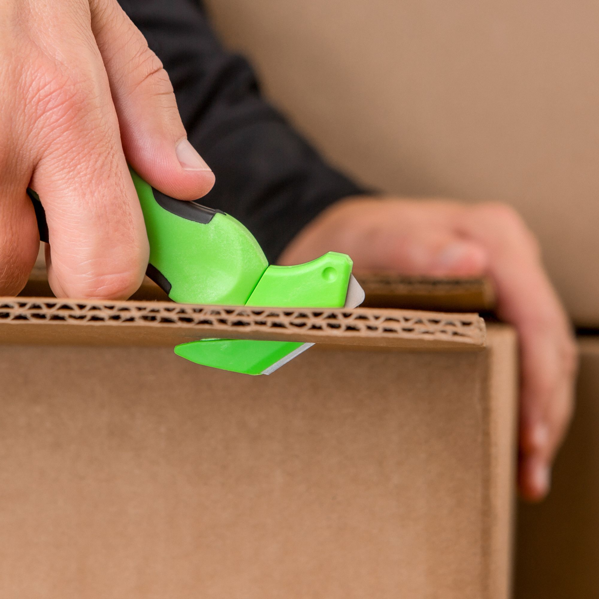 KLEVER Antimicrobial Safety Cutter: 7 in Overall Lg, Oval Handle ...