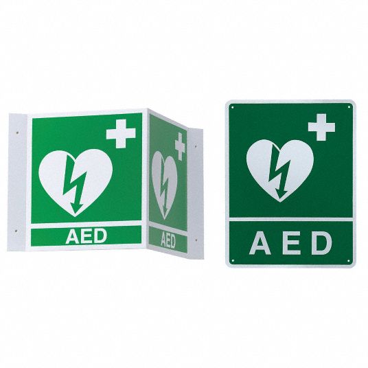 ZOLL, AED Wall Sign Kit - 60PR97|8000-0825 - Grainger