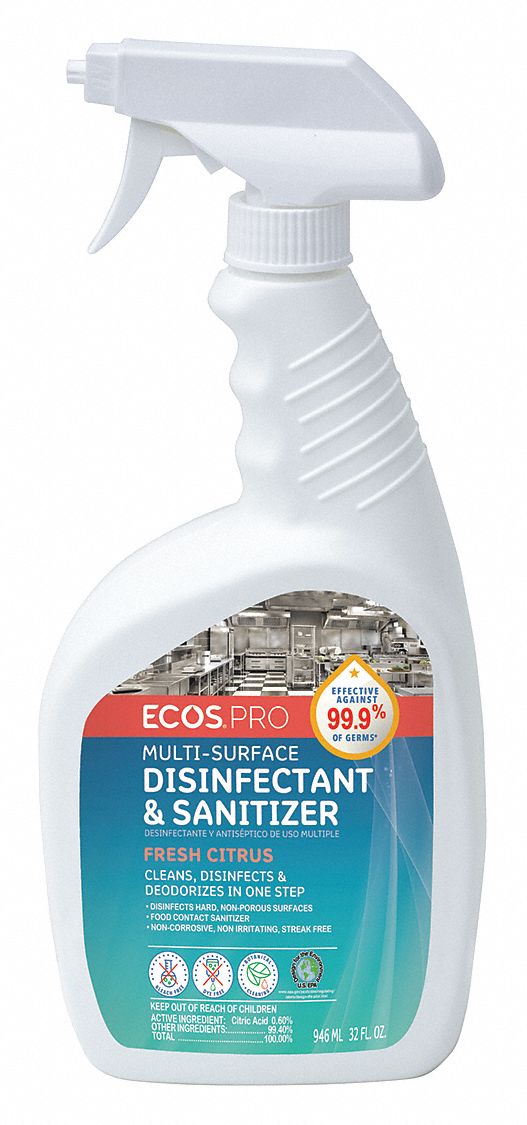 ECOS PRO, Trigger Spray Bottle, 32 oz Container Size, Disinfectant and ...