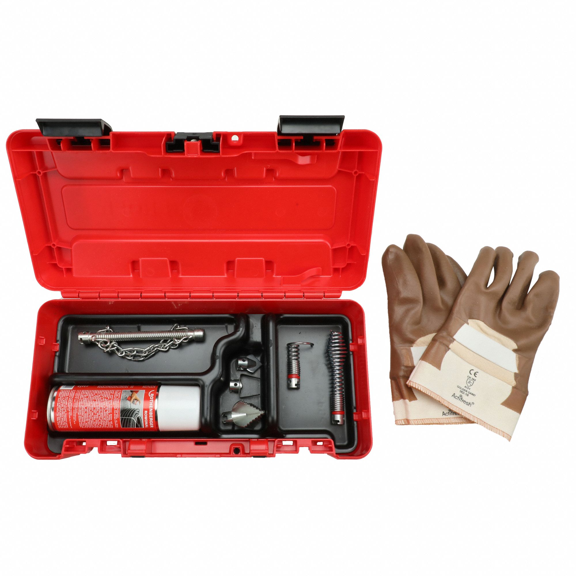 ROTHENBERGER Drain Cleaning Set: 2 Augers, 4 Cutters, Use With R600, 5/ ...