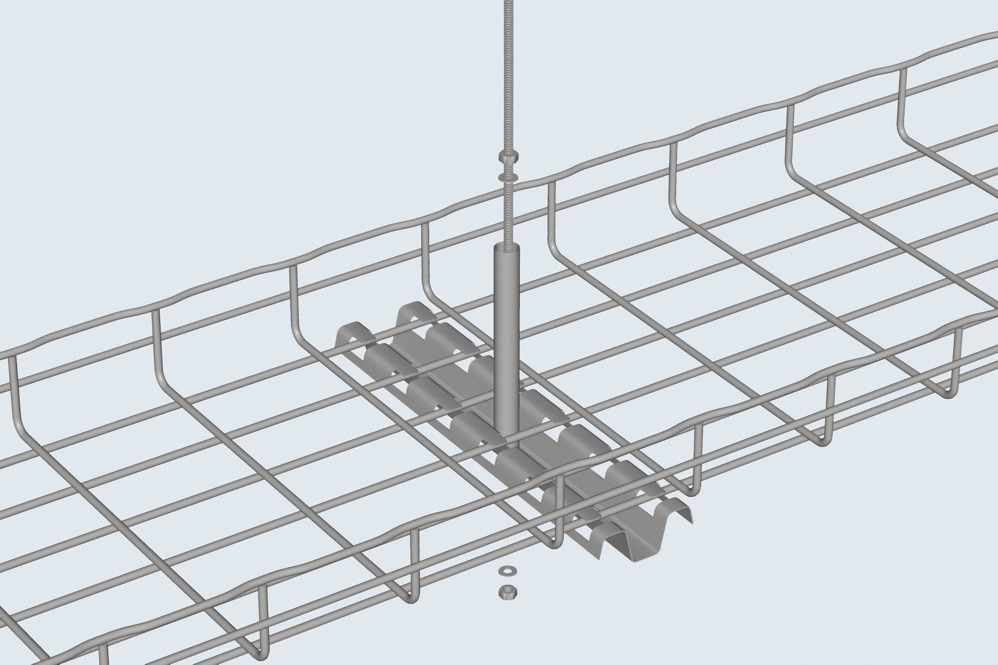CABLOFIL, 20 in Wd, Steel, Center Hanger - 60RD01|FASPCH500PG - Grainger