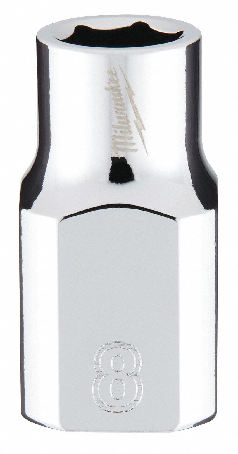 MILWAUKEE, Metric, 3/8 in Drive Size, Standard Socket - 60RH55|45-34 ...