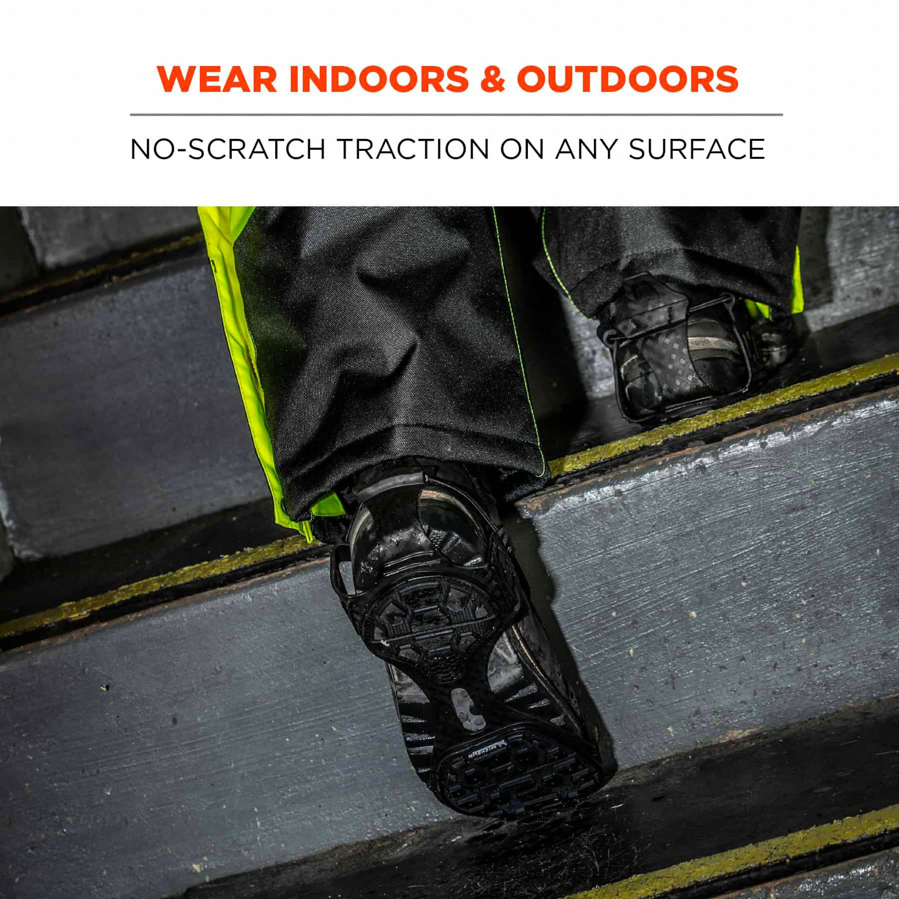 ERGODYNE Spikeless Traction Device: Ball/Heel Footwear Coverage, Rubber ...