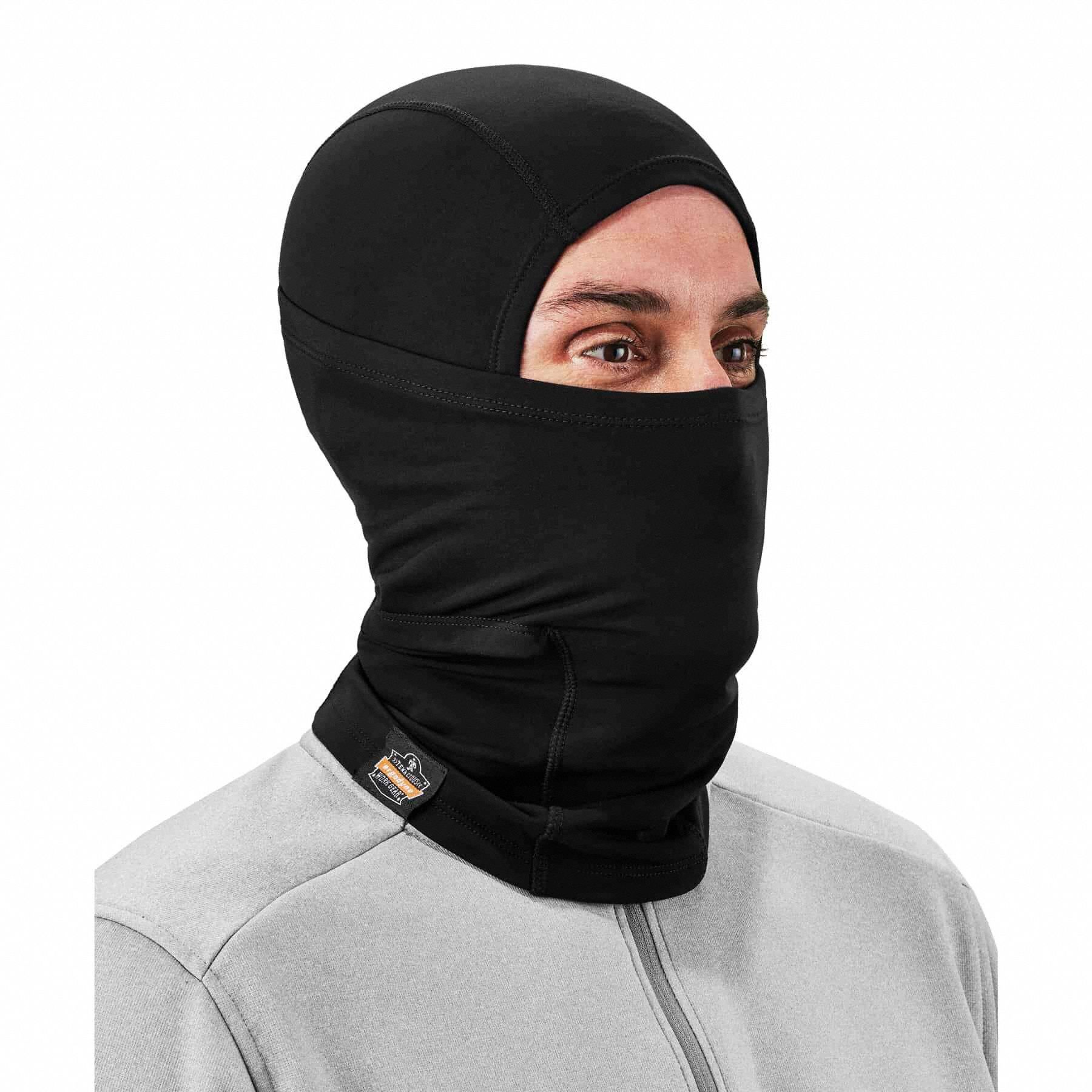 ERGODYNE Balaclava: Balaclava, Black, Universal, Balaclava, Nylon ...