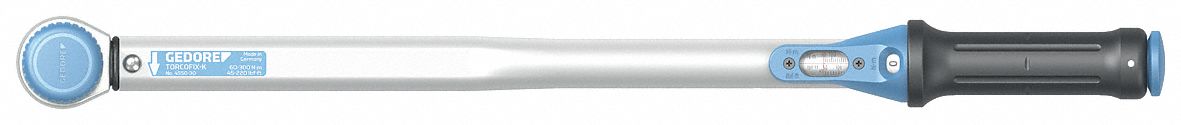 GEDORE, 1/2 in Drive Size, 60 - 300 N-m / 45-220 ft-lb, Torque Wrench ...
