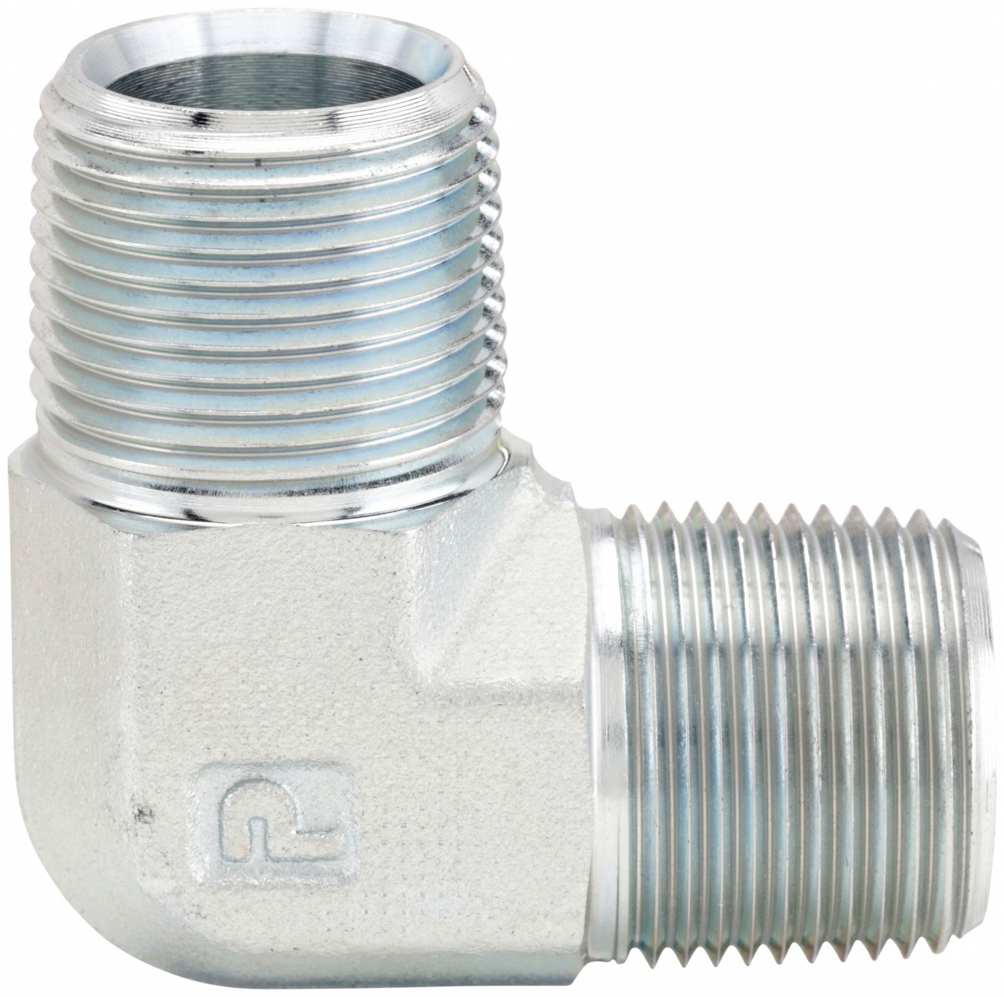 PARKER 90° Elbow: Steel, 1/2 in x 1/2 in Pipe Size, Male NPT x Male NPTF - 60UT54|1/2 CR-S ...