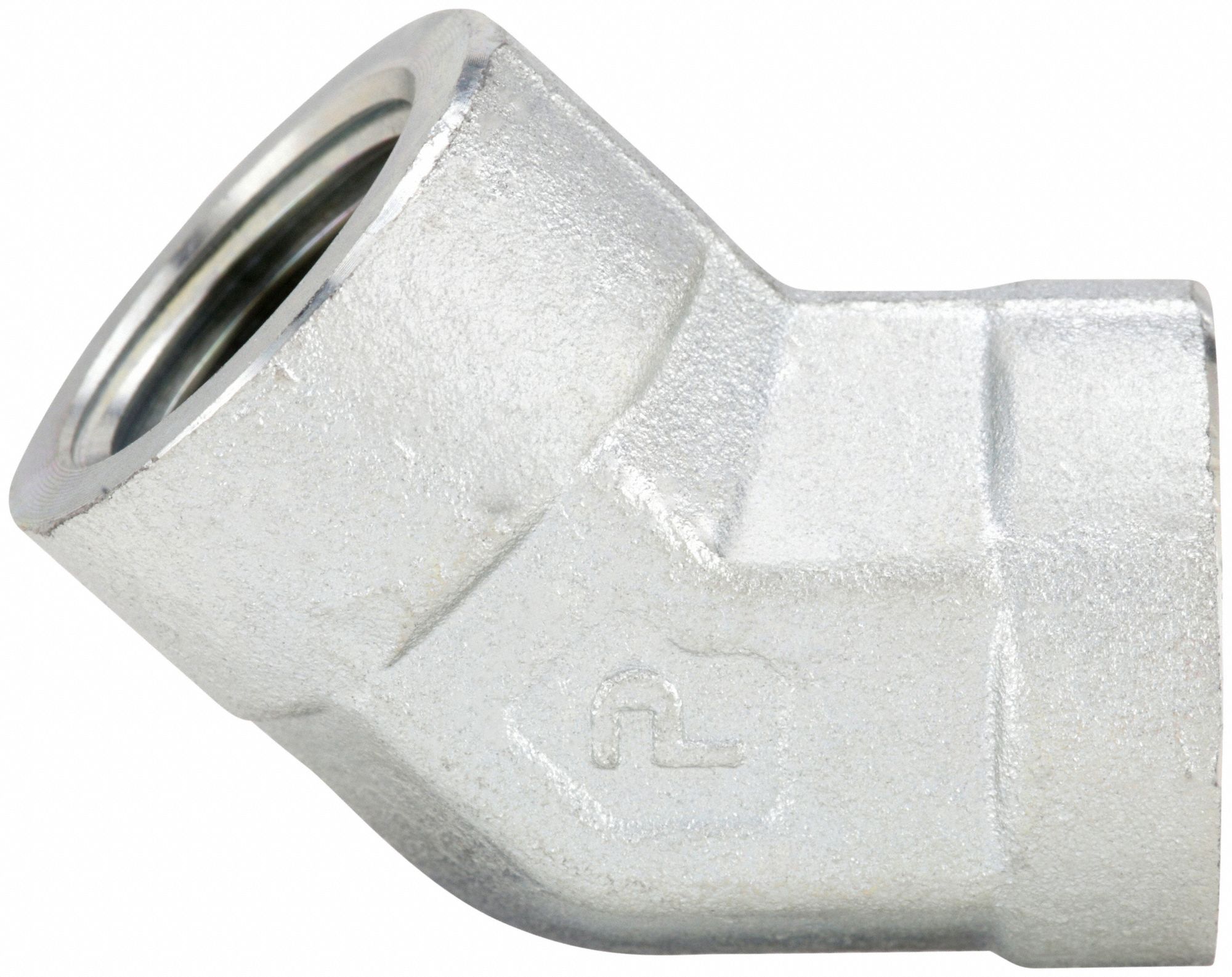 PARKER 45° Elbow: Steel, 1 in x 1 in Pipe Size, Female NPT x Female ...