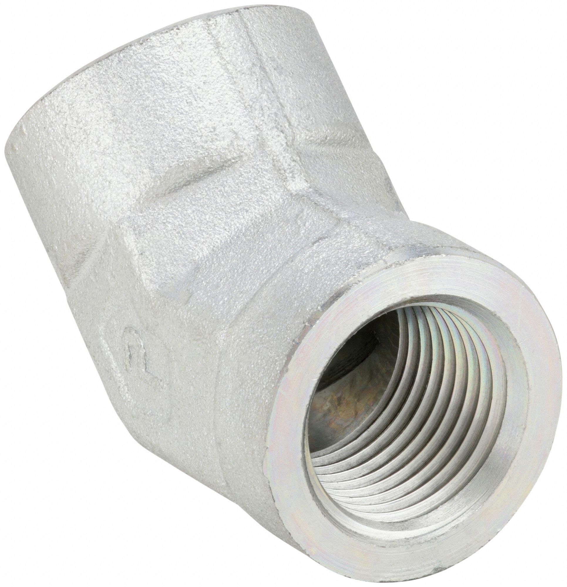 Steel, 1 in x 1 in Fitting Pipe Size, 45° Elbow - 60UR95|1 DD45-S ...