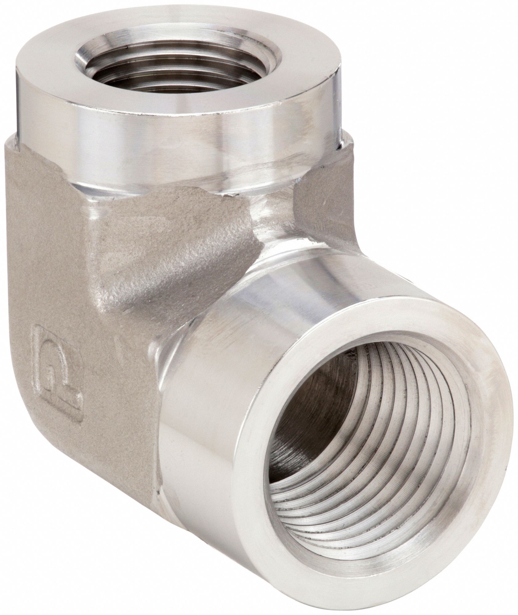 316 Stainless Steel, 1/2 in x 3/8 in Fitting Pipe Size, 90° Elbow ...