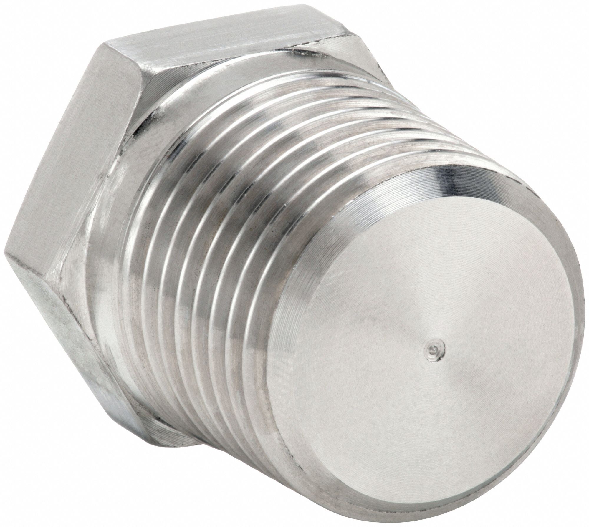 316 Stainless Steel, 1 in Fitting Pipe Size, Hex Head Plug - 60UW96 ...