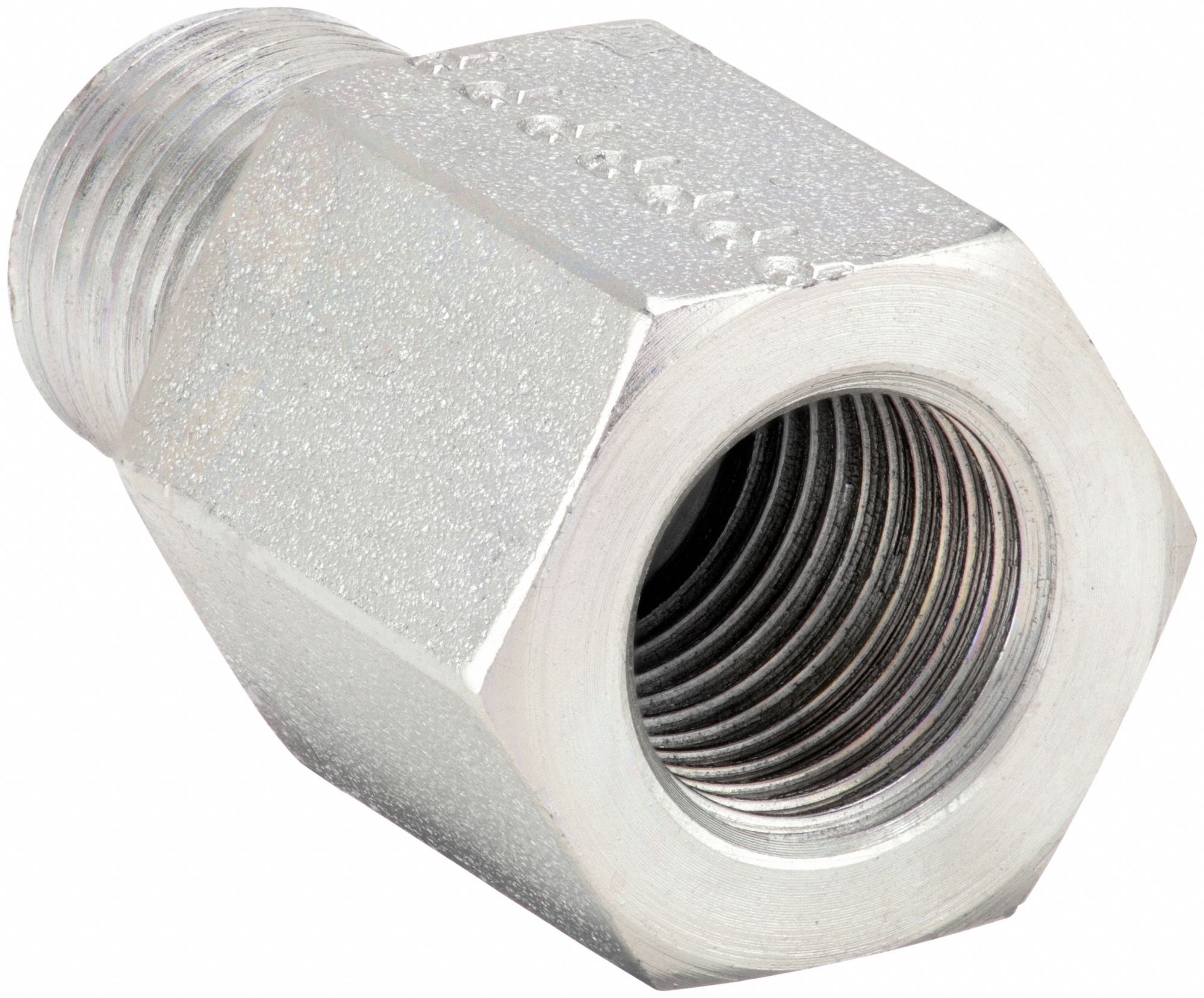 PARKER Straight Adapter: Steel, 1/4 in x 1/4 in Fitting Pipe Size, Male ...