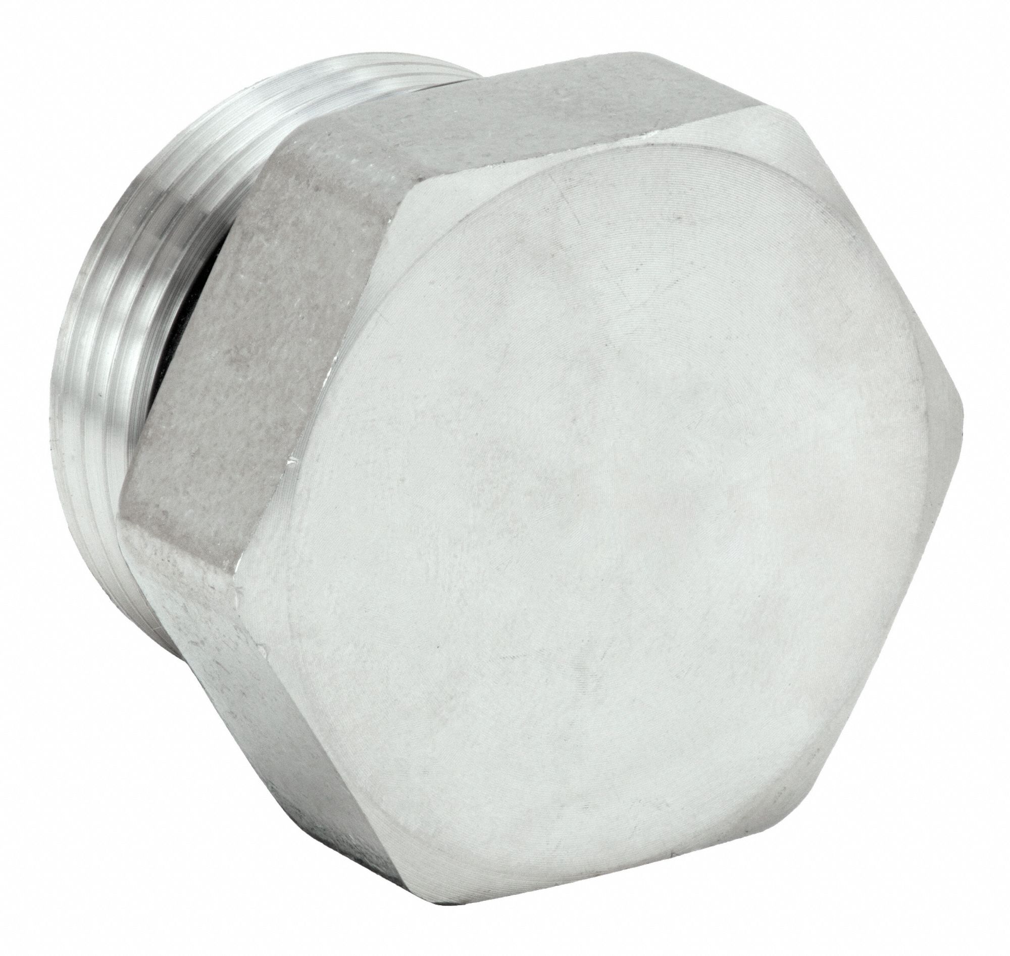 316 Stainless Steel, 1 1/2 in Fitting Pipe Size, Hex Head Plug - 60UX76 ...