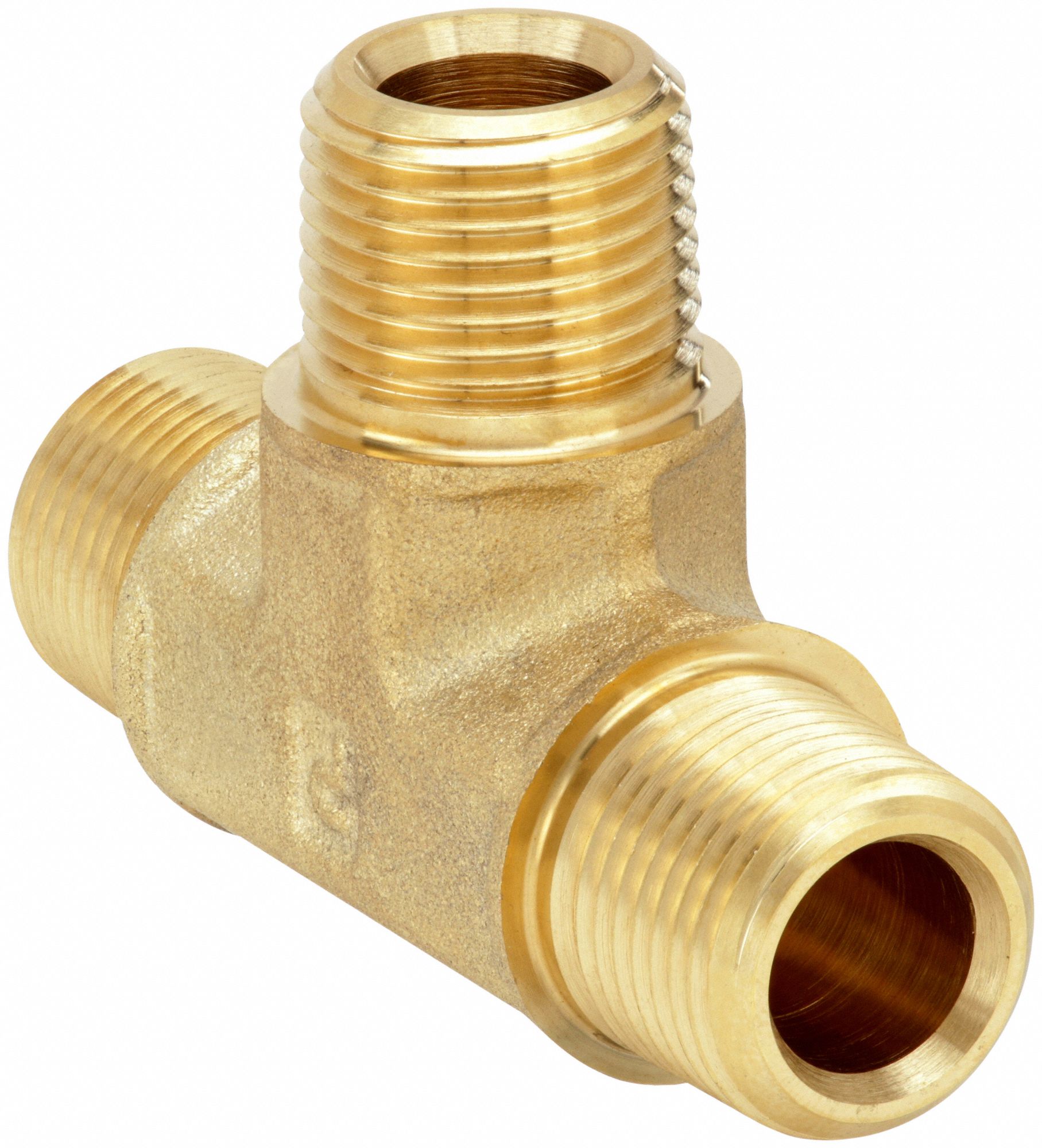 Brass, 3/8 in x 3/8 in x 3/8 in Fitting Pipe Size, Tee - 60UZ09|3/8 RRS-B - Grainger