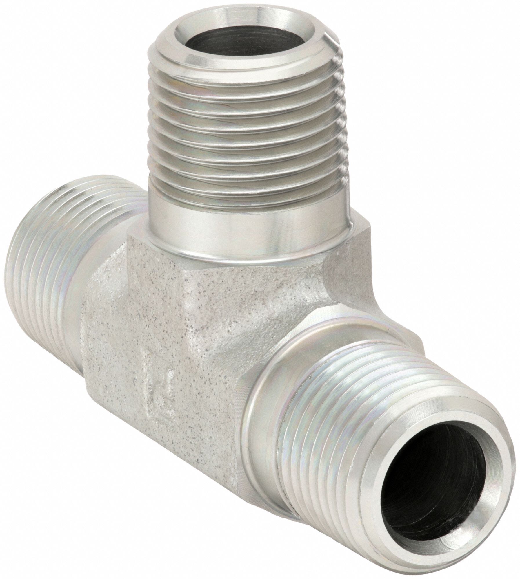 Steel, 3/8 in x 3/8 in x 3/8 in Fitting Pipe Size, Tee - 60UZ10|3/8 RRS ...
