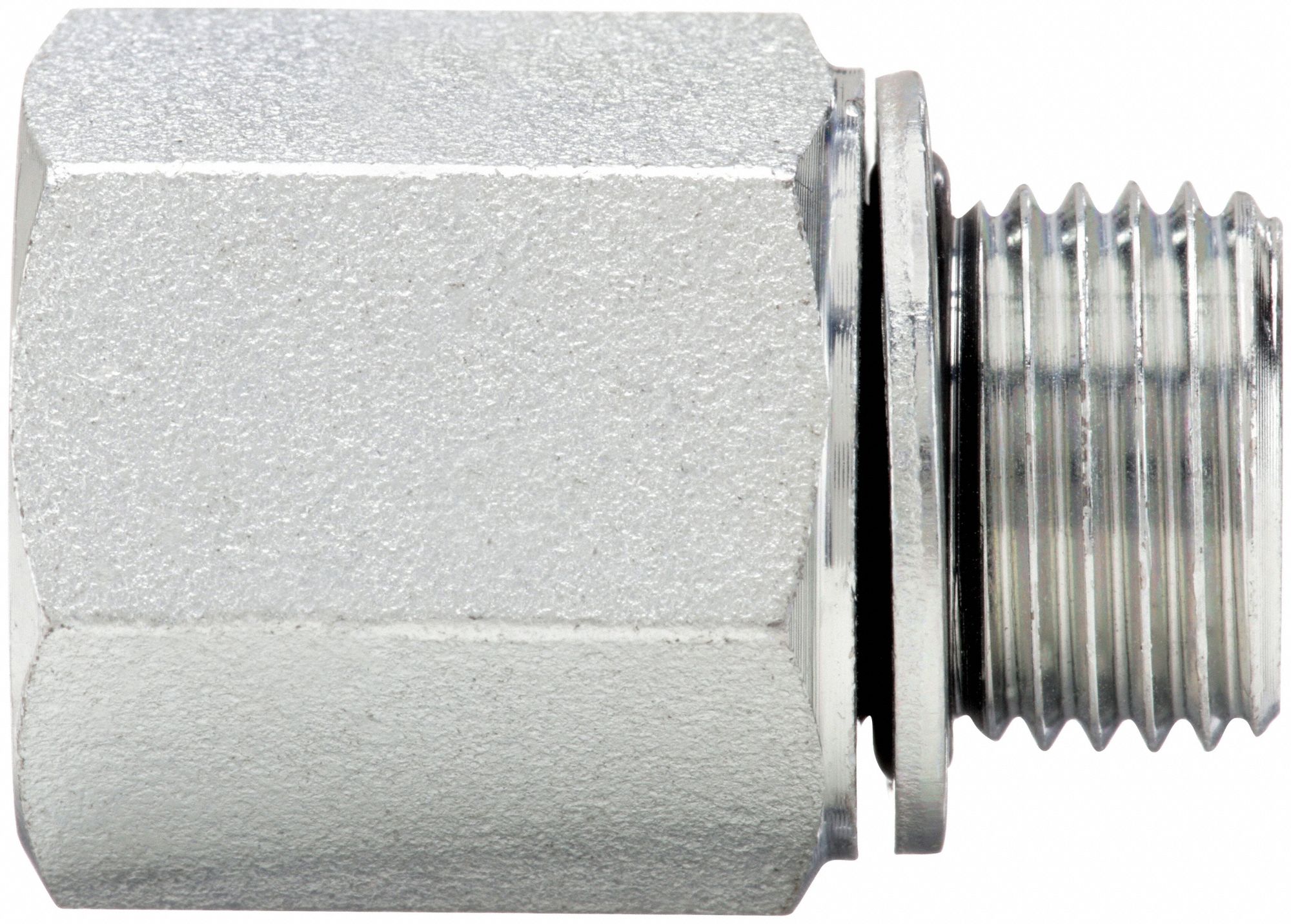 PARKER Straight: Steel, 18 mm x 1/2 in Fitting Pipe Size, Male Metric x ...