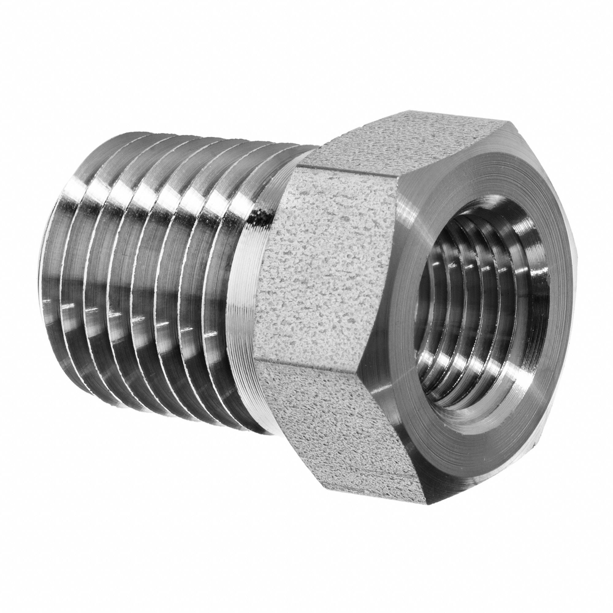 304 Stainless Steel, 3/8 in x 1/4 in Fitting Pipe Size, Hex Bushing ...