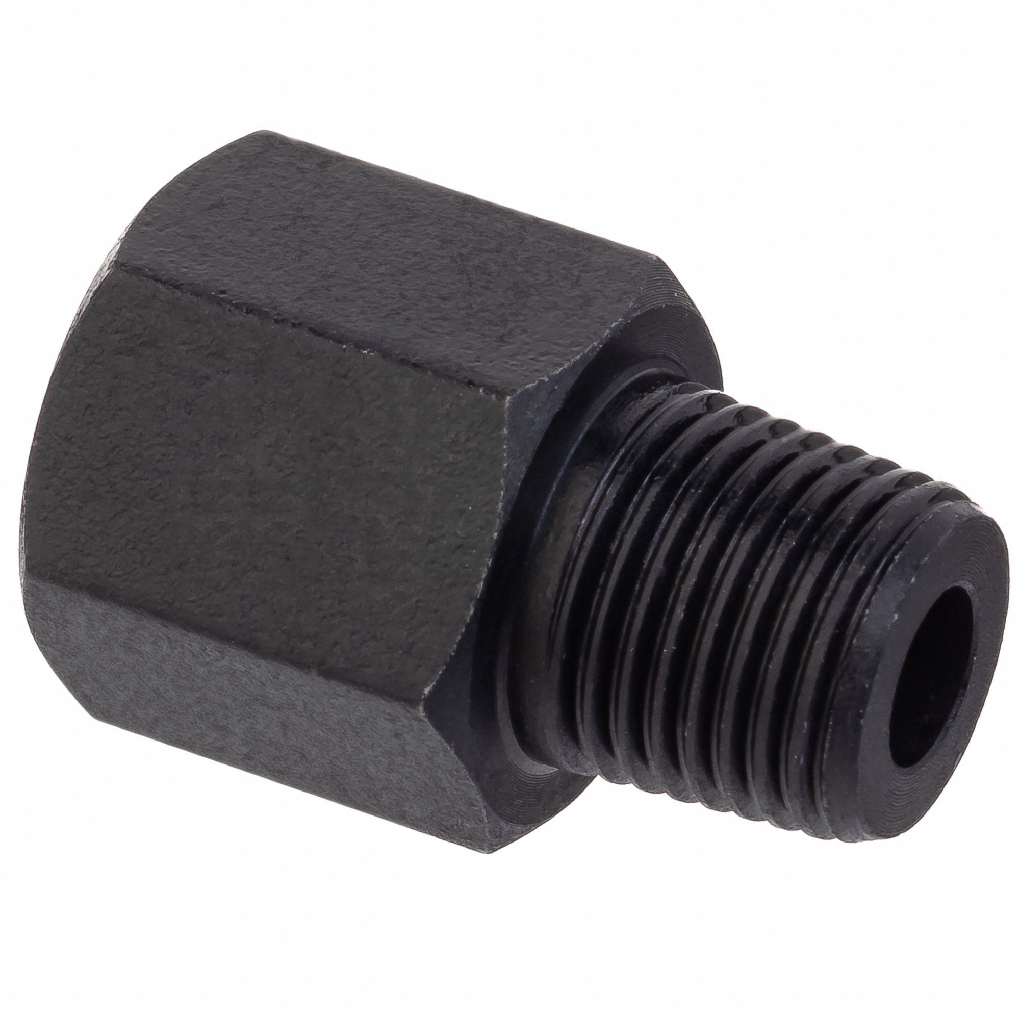 Black Zinc-Plated Brass, 1/2 in x 1/2 in Fitting Pipe Size, Straight ...