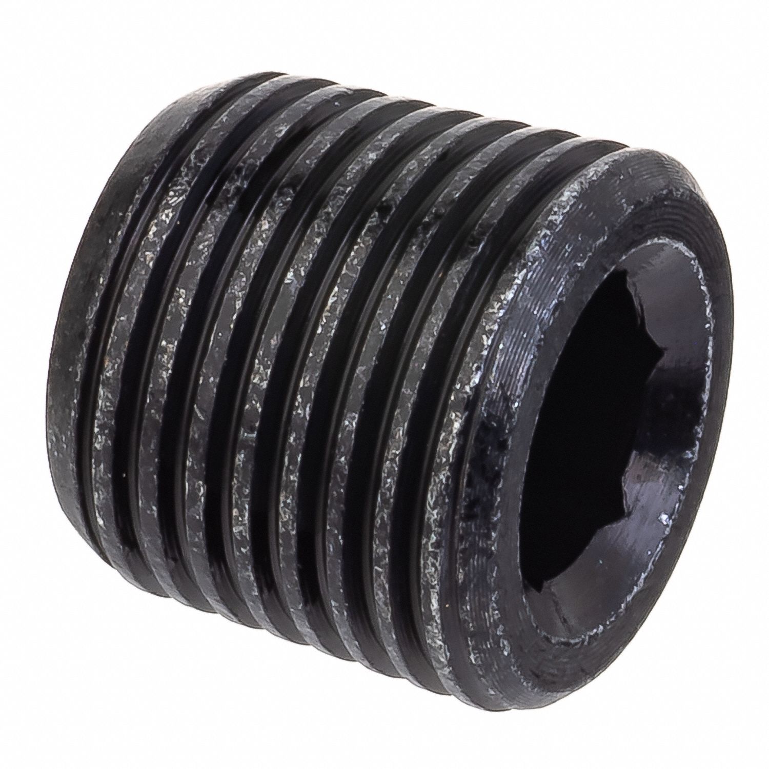Black Zinc-Plated Brass, 1/8 in Fitting Pipe Size, Hex Drive Plug ...