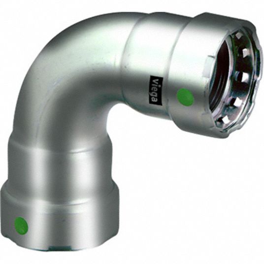 VIEGA MEGAPRESS, 1 1/4 in Pipe x 1 1/4 in Pipe Size, Press-fit x Press ...