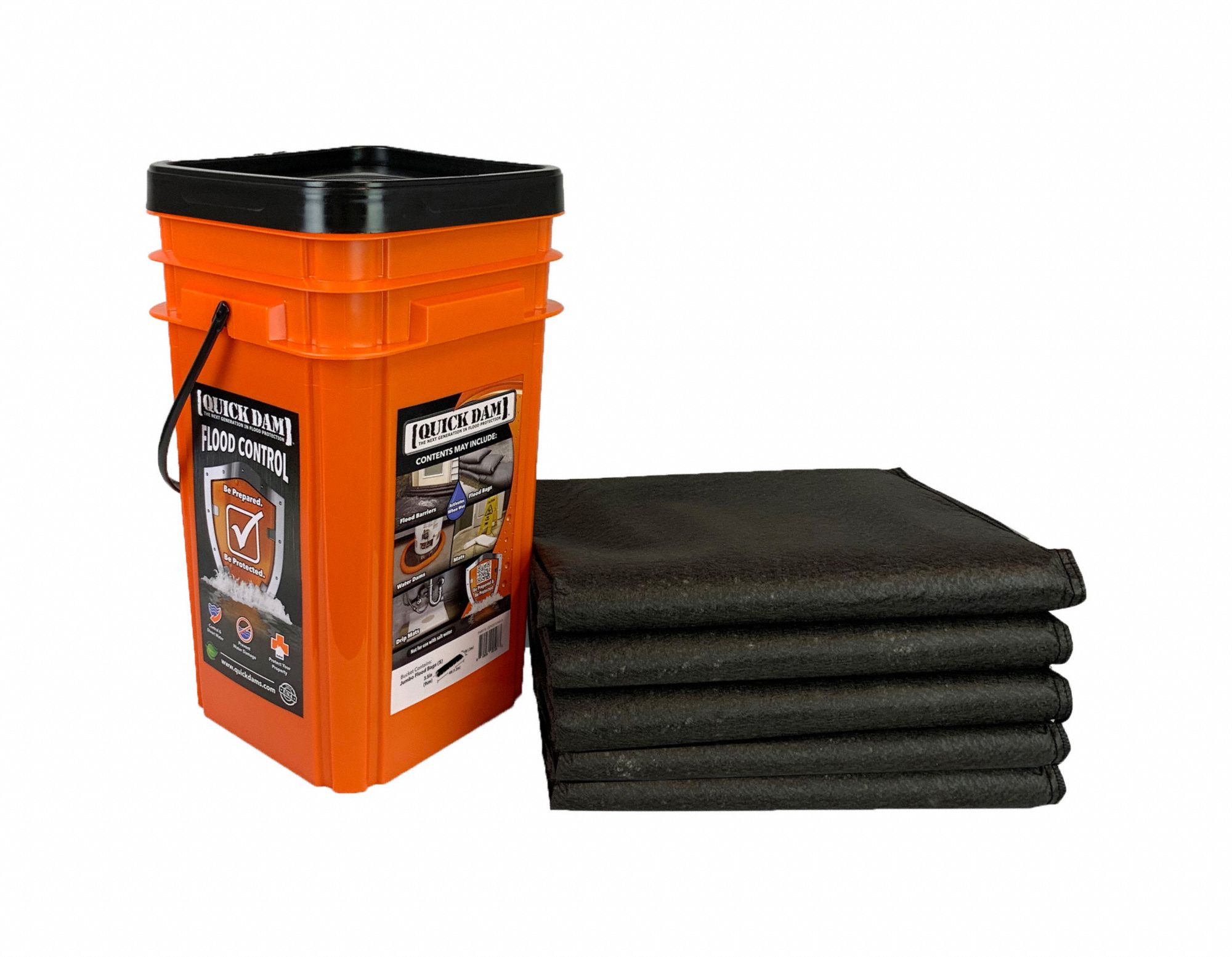 QUICK DAM, Fresh Water, 3 1/2 in Overall Ht, Flood Bag Emergency Kit ...