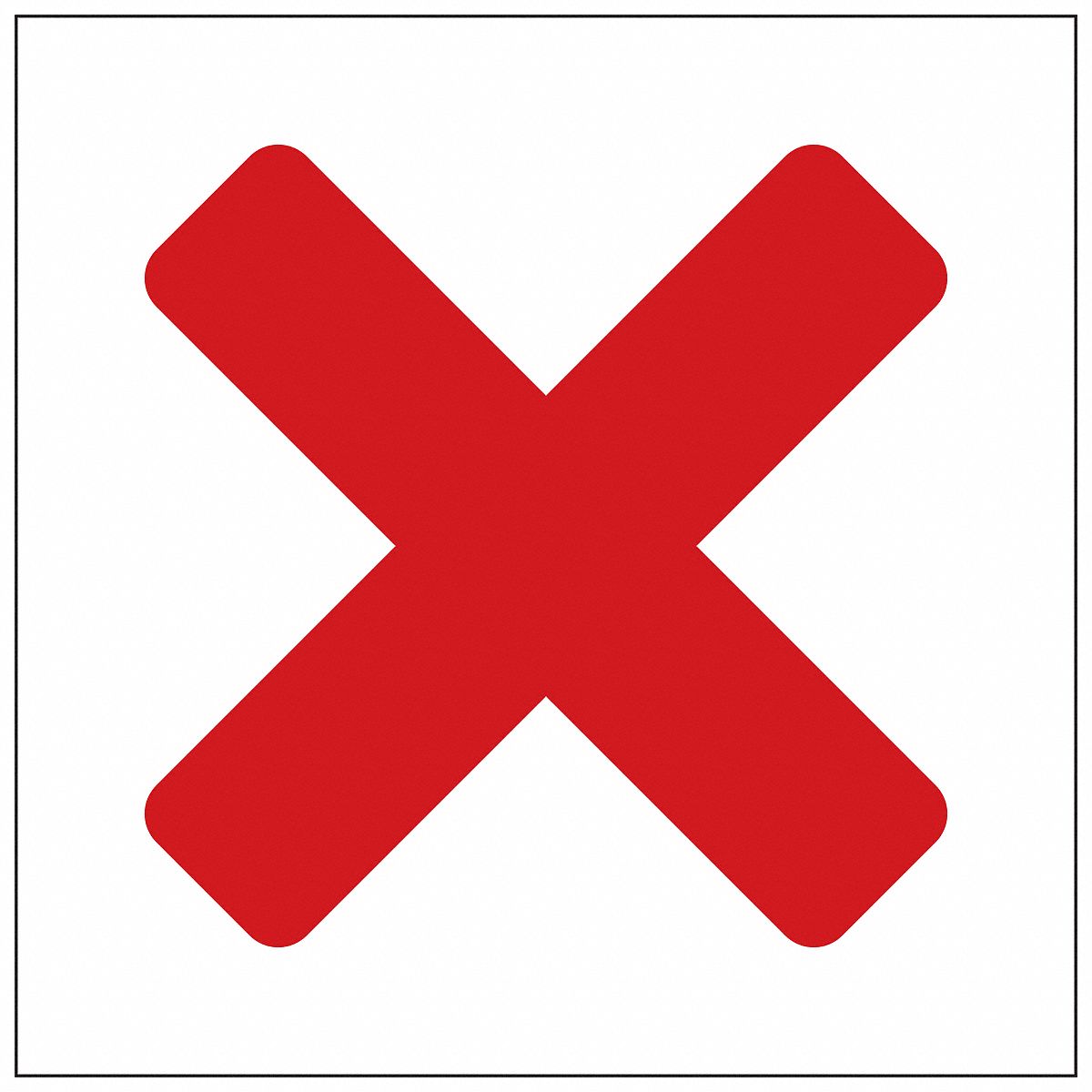 CONDOR Safety Marking Label: 6 in x 6 in Nominal Sign Size, 0.004 in ...