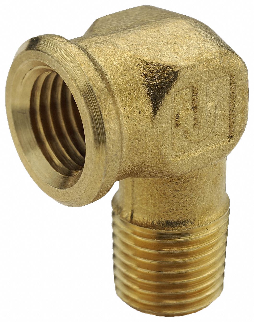 Brass, 3/8 in x 1/4 in Fitting Pipe Size, 90° Street Elbow - 60WG46 ...