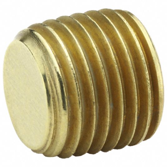 Brass, 3/4 in x 3/4 in Fitting Pipe Size, Recessed Hex Plug - 60WH13 ...