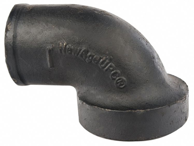 Cast Iron, 2 in x 2 in Fitting Pipe Size, 90° Tapped Bend - 60WT97 ...
