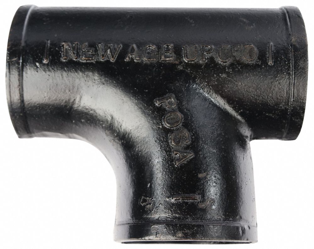 Cast Iron, 4 in x 3 in x 4 in Fitting Pipe Size, Tee - 60WU42|220820 ...