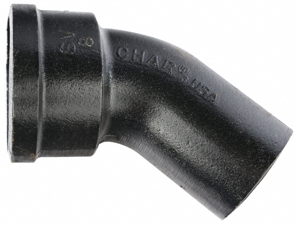 Cast Iron, 4 in x 4 in Fitting Pipe Size, 1/4 Bend - 60WY80|SVF04B40 ...