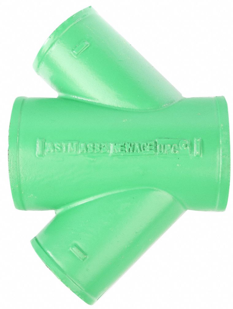 Cast Iron, 5 in x 5 in x 4 in x 4 in Fitting Pipe Size, Reducing Wye ...
