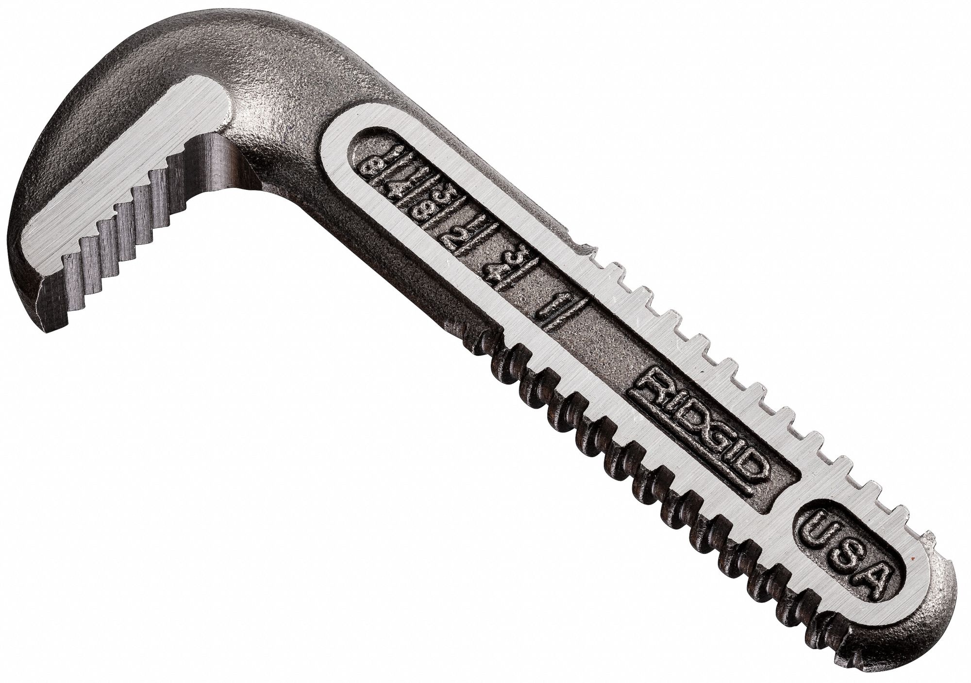 RIDGID, For Serrated Jaw Texture, Steel, Jaw, Hook 8 Wrench - 60XN18 ...