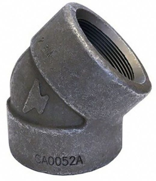 ANVIL 45° Elbow: Forged Steel, 1 in x 1 in Fitting Pipe Size, Female ...