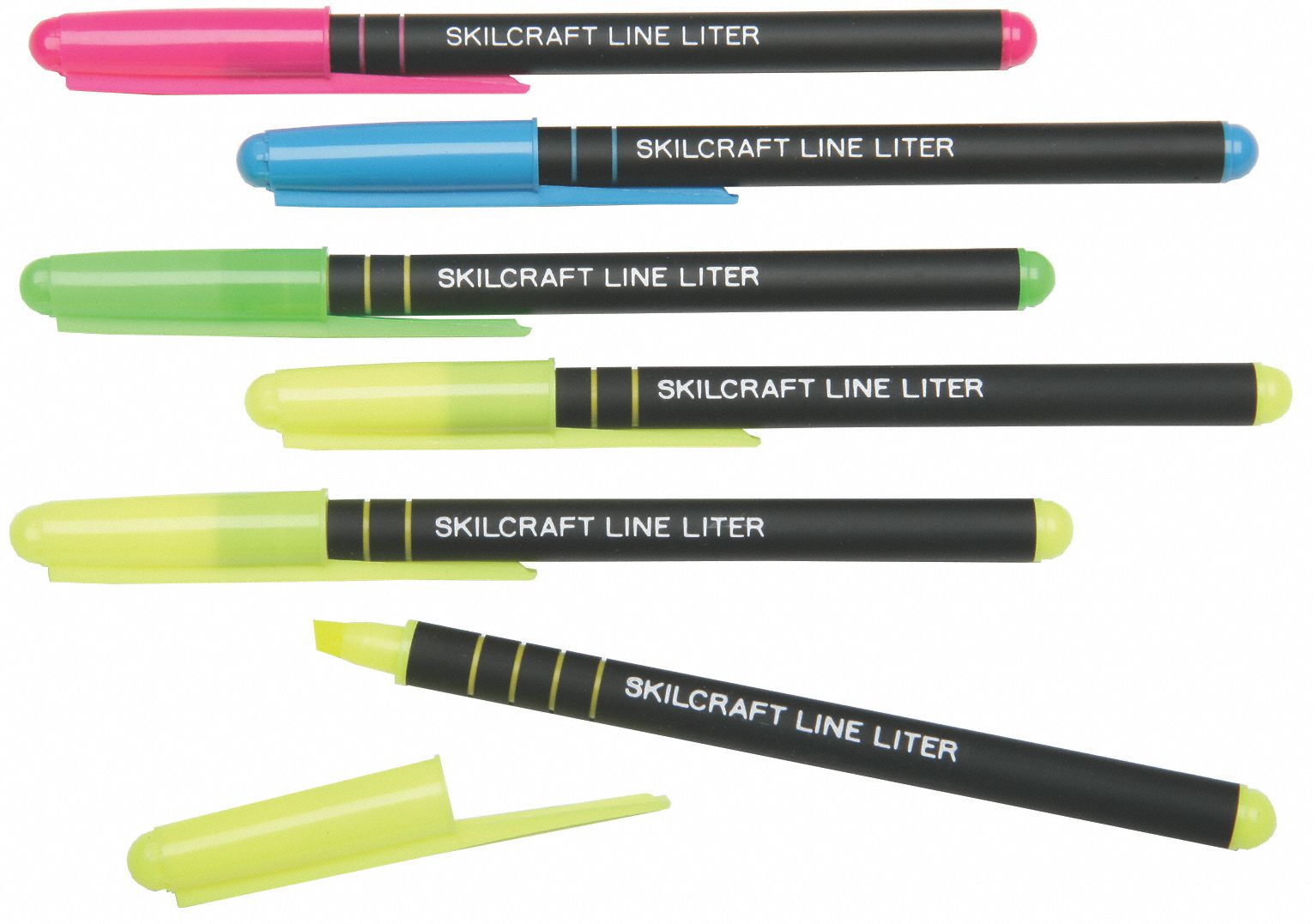 ABILITY ONE, (3) Yellow/Blue/Green/Pink, Assorted, Highlighter - 60YF70 ...