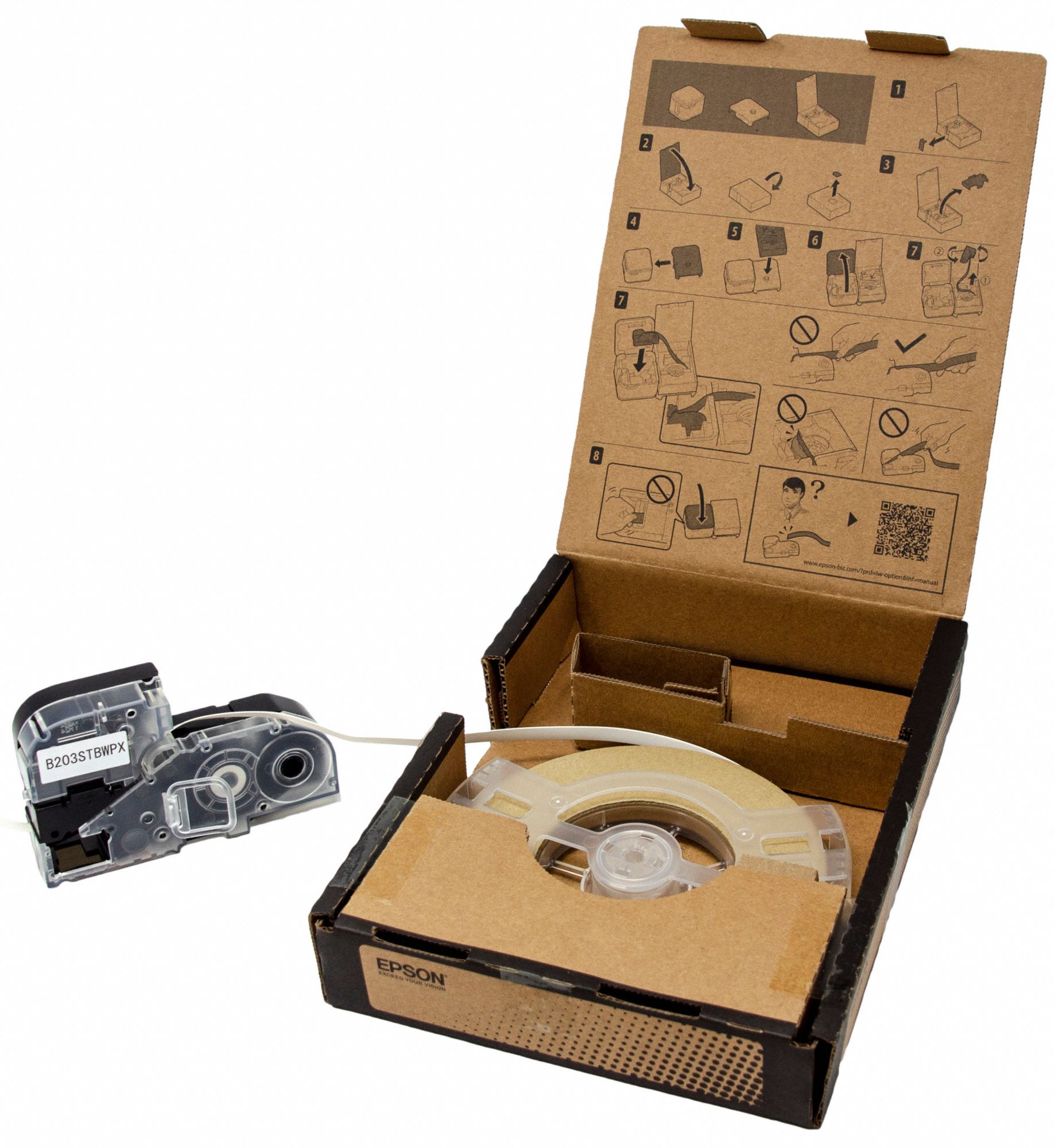 1/8 in, 49 1/5 ft, Continuous Label Roll in Box - 60YR04|B203STBWPX ...