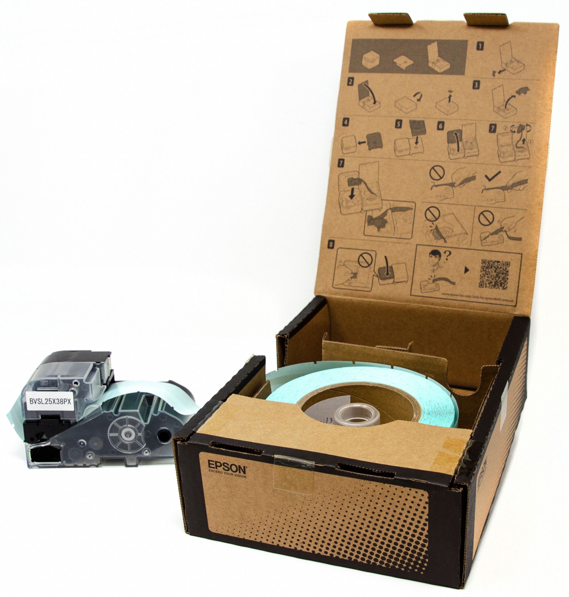 1 1/2 in x 1 in, Vinyl, Precut Label Roll in Box - 60YR12|BVSL25X38PX ...