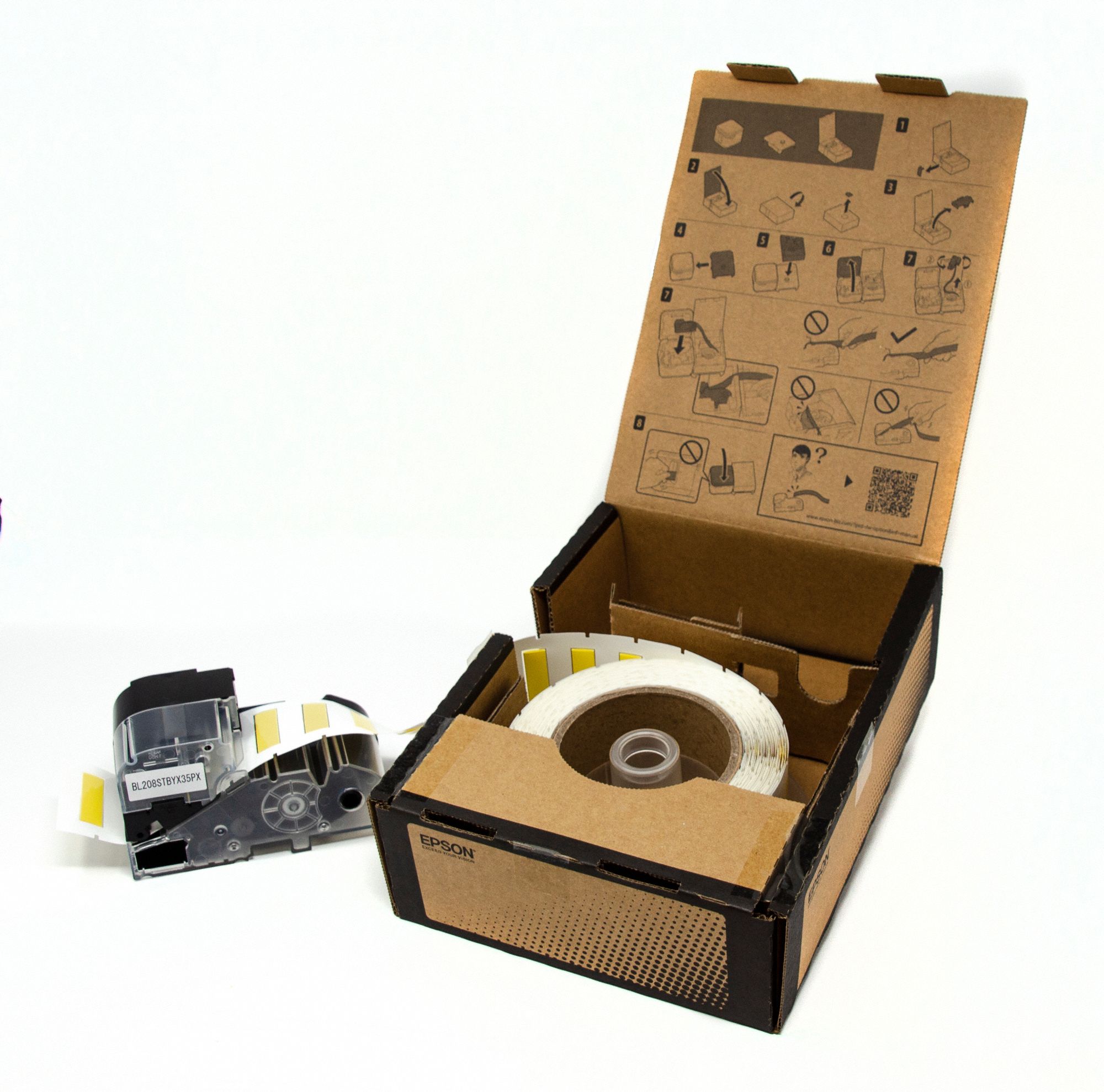 1/4 in x 1 3/8 in, Polyolefin, Precut Label Roll in Box - 60YR17 ...