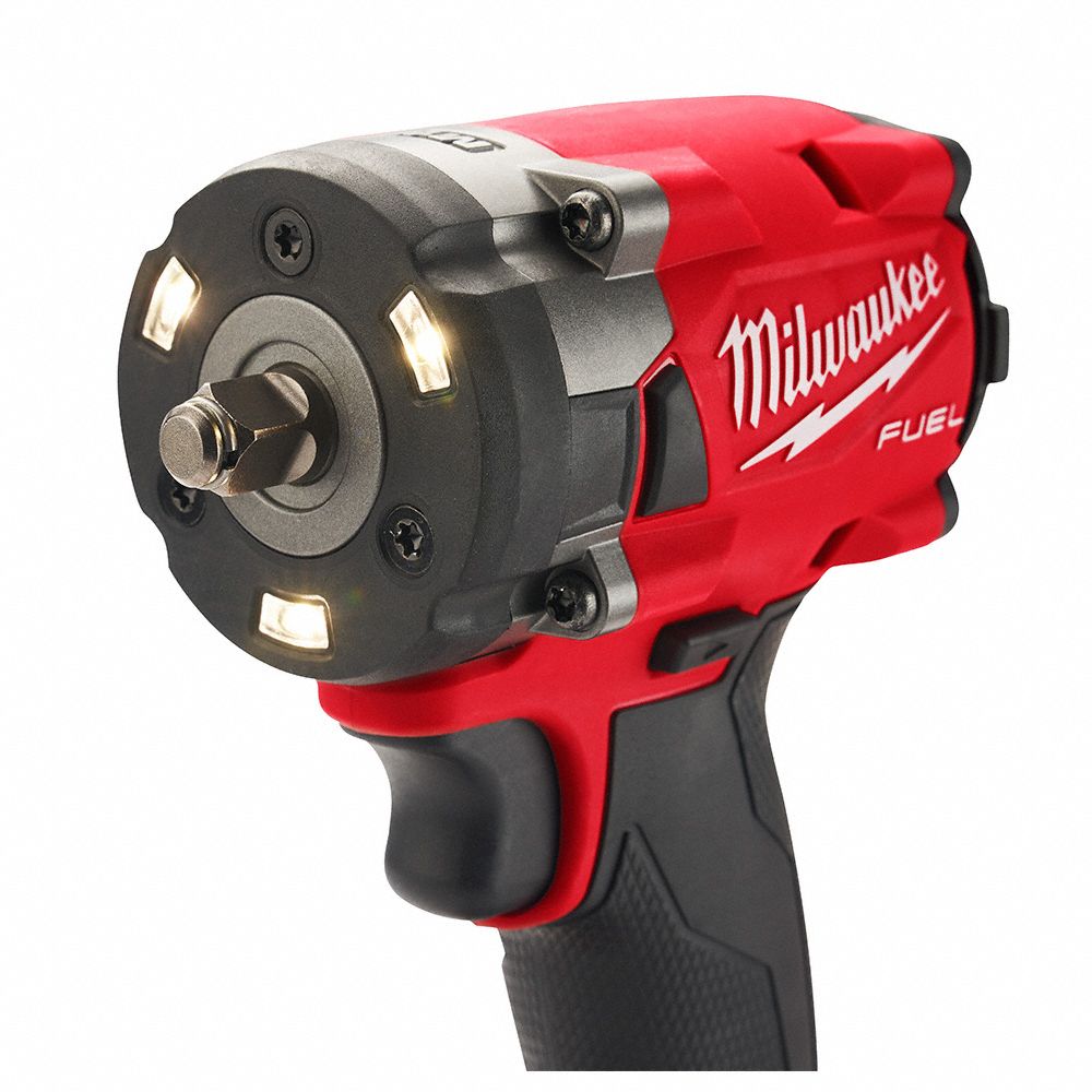 MILWAUKEE Impact Wrench: 3/8 in Square Drive Size, 250 ft-lb Fastening ...