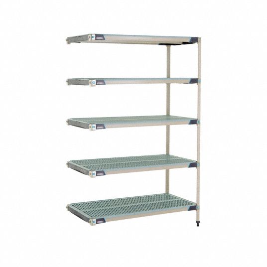 METRO, 24 in x 48 in, 74 in Overall Ht, Plastic Industrial Shelving ...