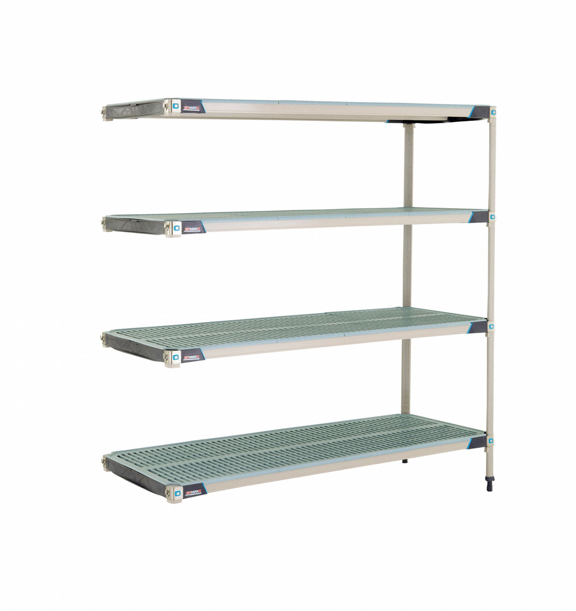METRO, 24 in x 60 in, 62 in Overall Ht, Plastic Industrial Shelving ...