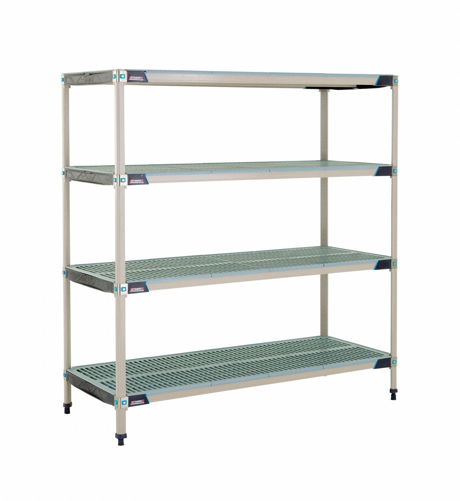 METRO, 24 in x 60 in, 62 in Overall Ht, Plastic Industrial Shelving ...