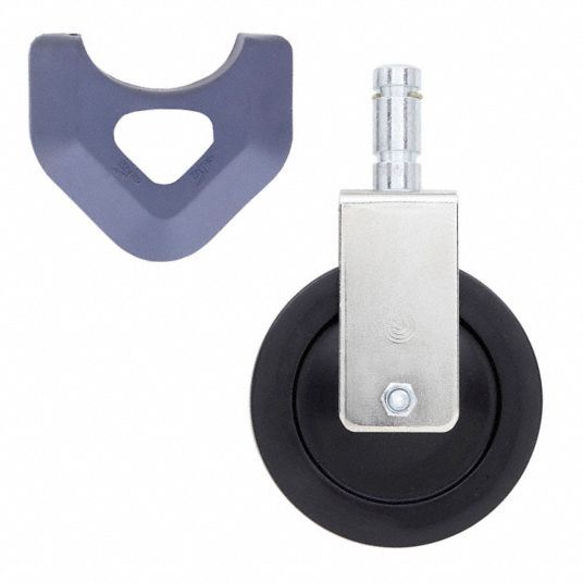 METRO, 5 in Caster Wheel Dia, Rubber, Stem Caster - 60YU85|5MRX - Grainger