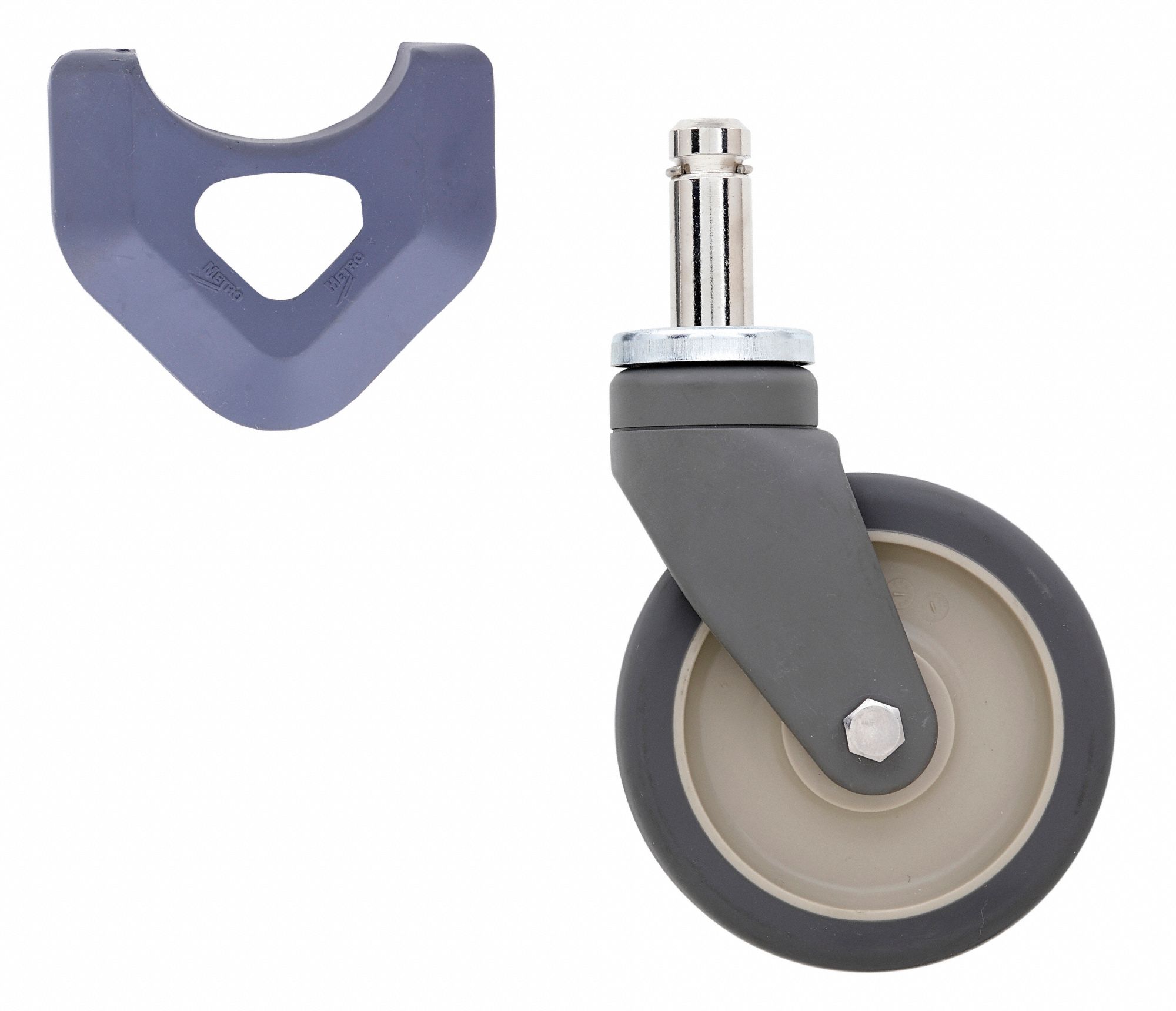 METRO, 5 in Caster Wheel Dia, Polyurethane, Rigid Stem Caster - 60YU89 ...