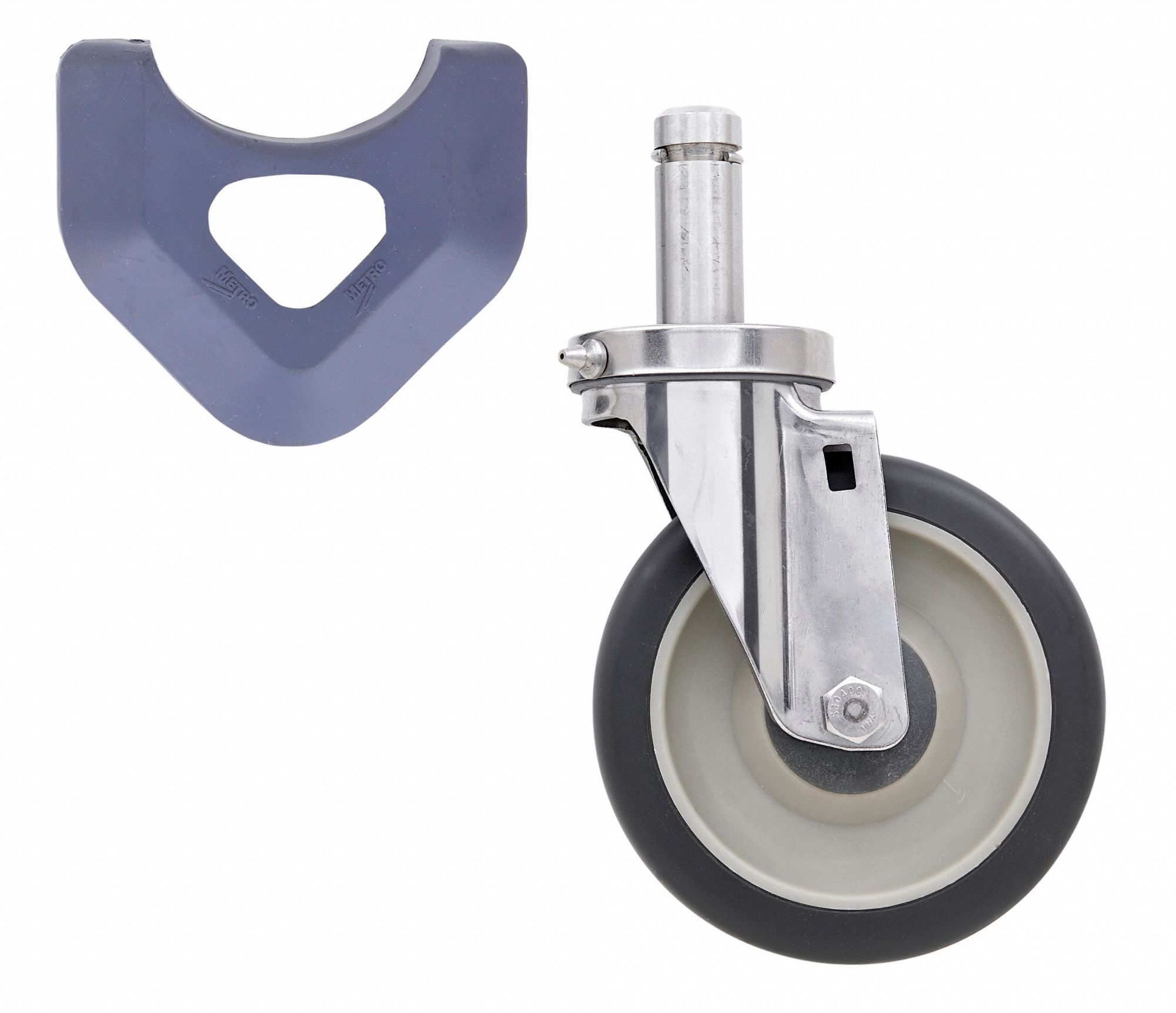 METRO, 5 in Caster Wheel Dia, Swivel, Cart-Washable Swivel Stem Caster ...
