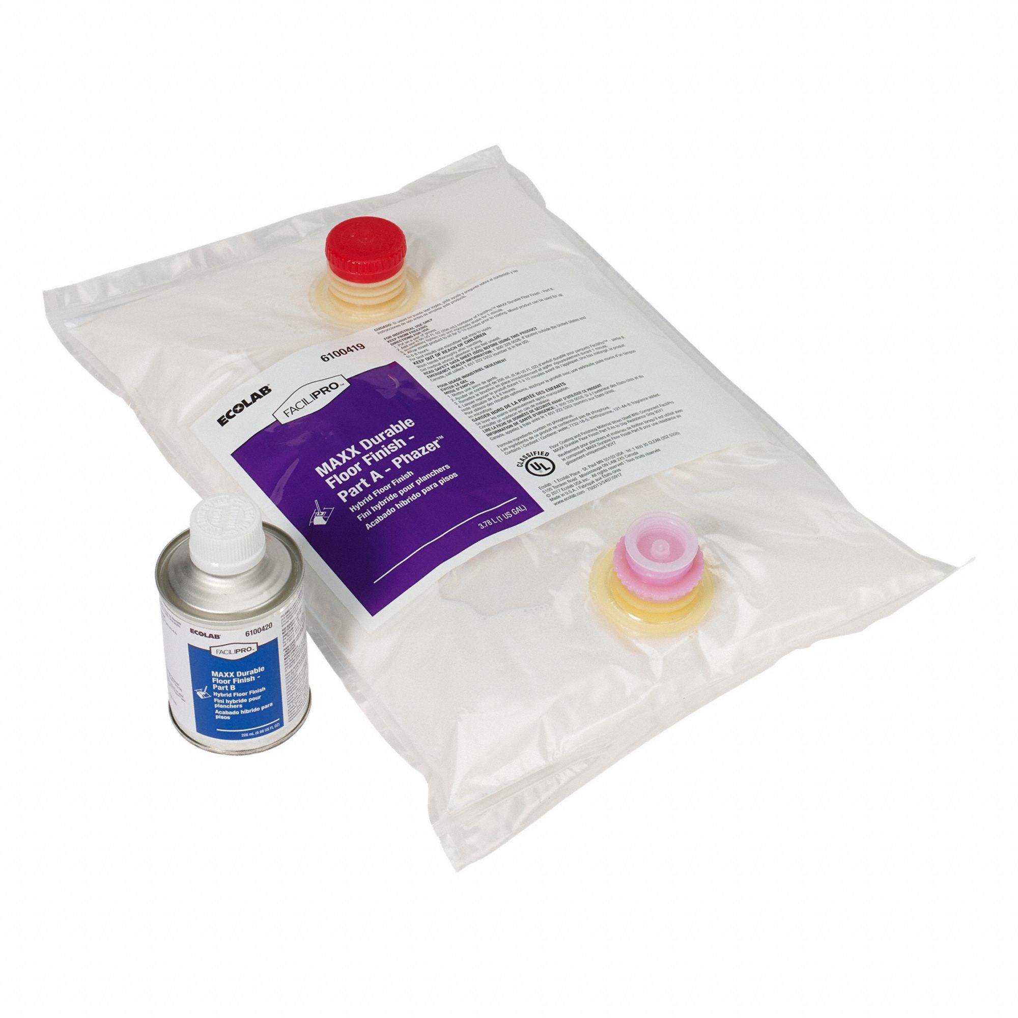 ECOLAB, Bag, 2 gal Container Size, Floor Finish - 400GK6|6100417 - Grainger