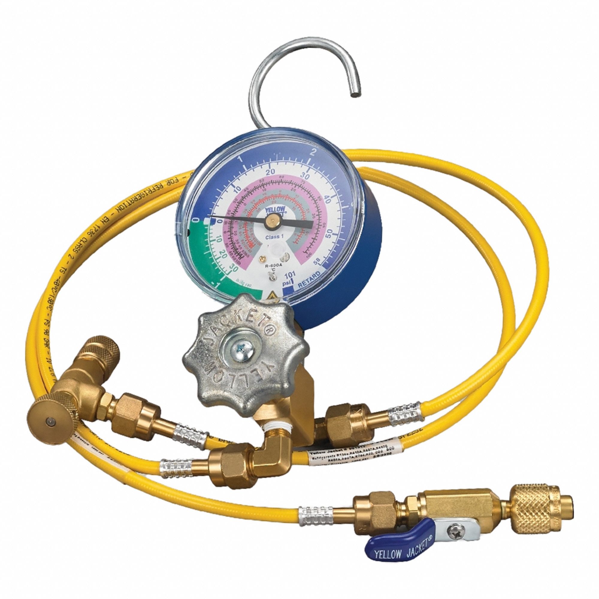 YELLOW JACKET, 1 Valves, Series Single Valve, Manifold Gauge - 809K73 ...