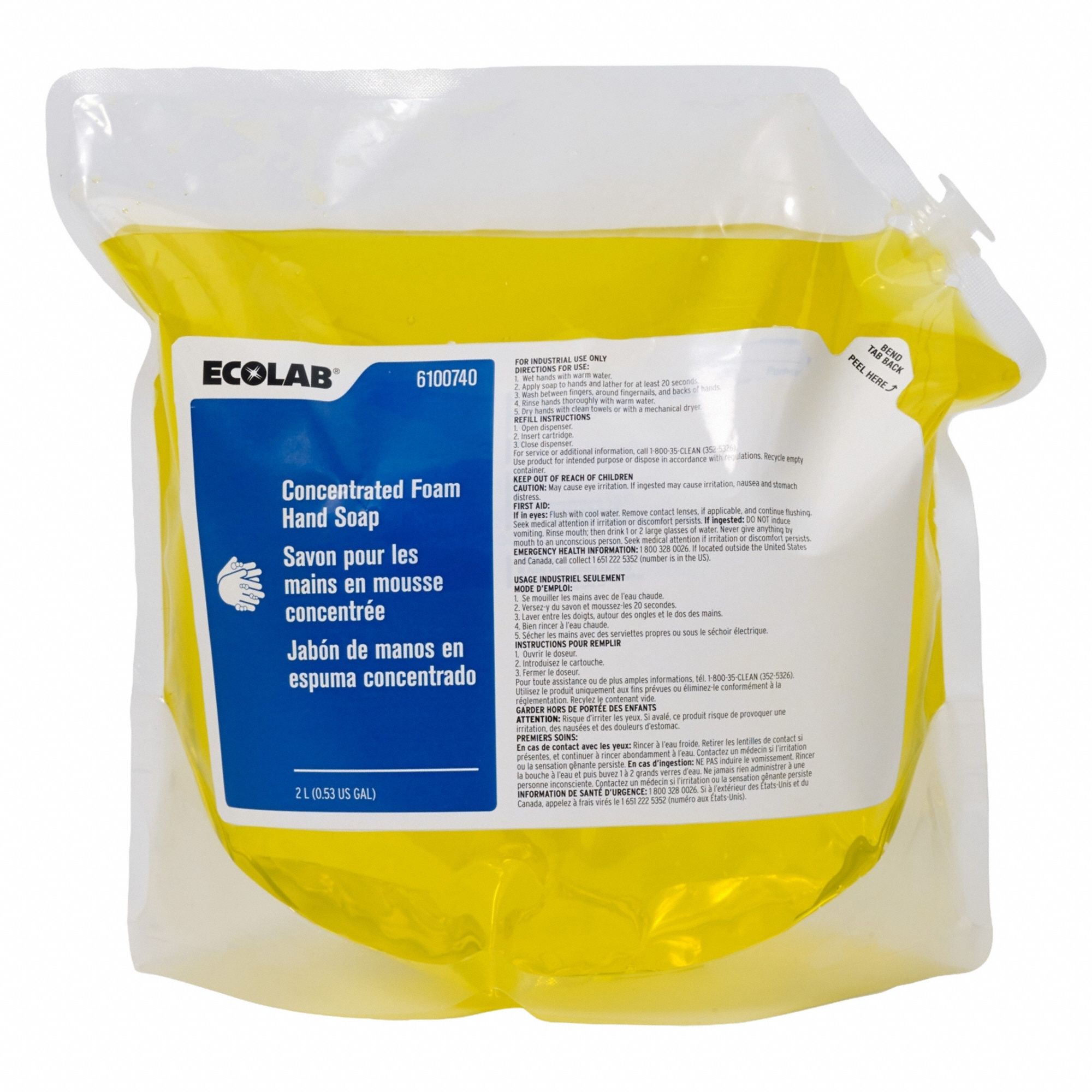 ECOLAB, 2 L, Liquid, Hand Soap - 400GJ7|6100740 - Grainger