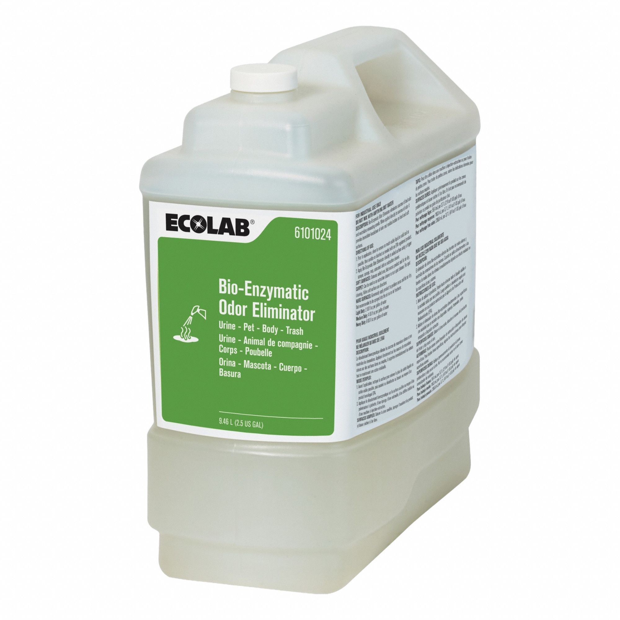 ECOLAB, Jug, 2.5 gal Container Size, Odor Eliminator - 400GH4|6101024 ...
