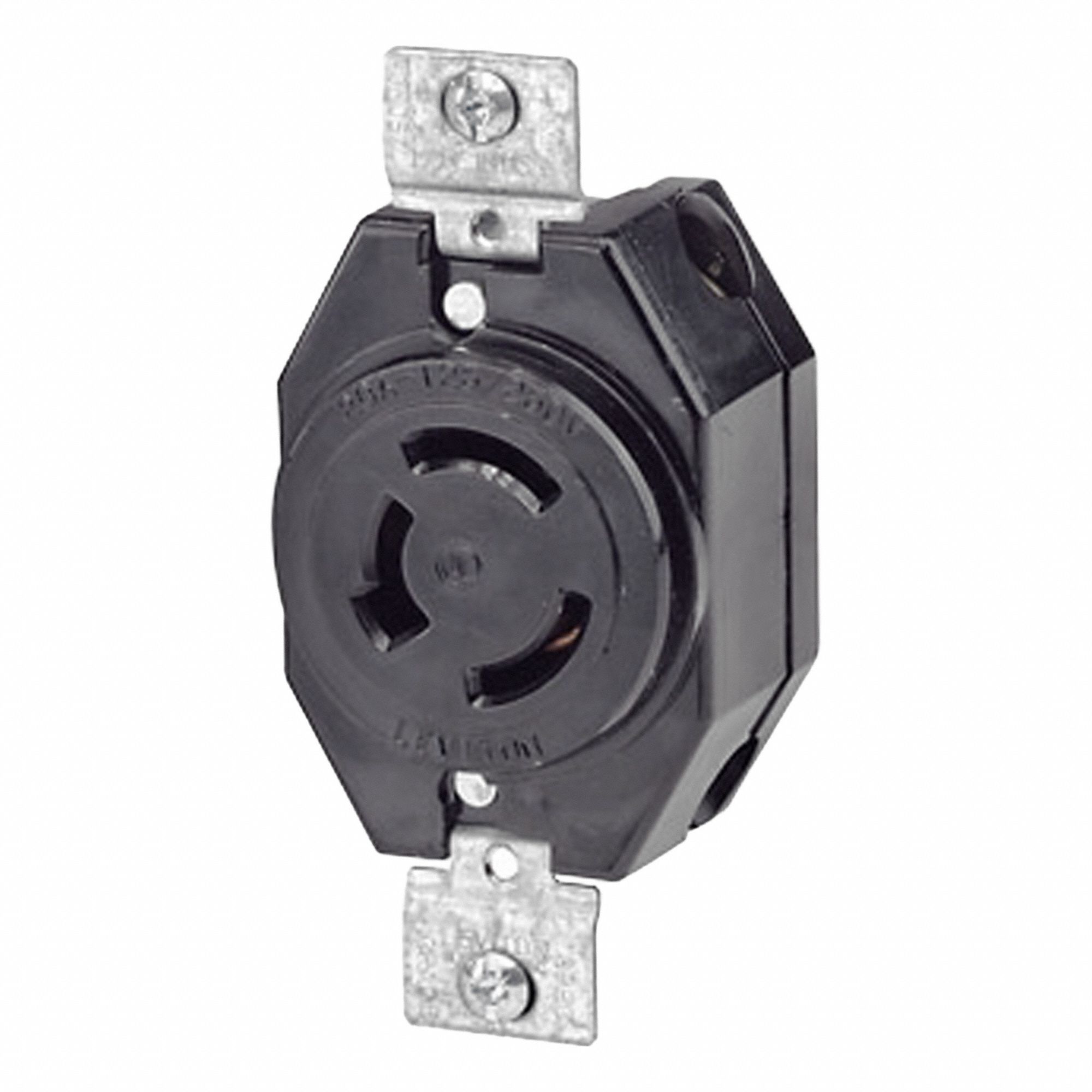 Non-NEMA, 20 A, Flush Mounting Lock Receptacle - 879J12|7310-B - Grainger
