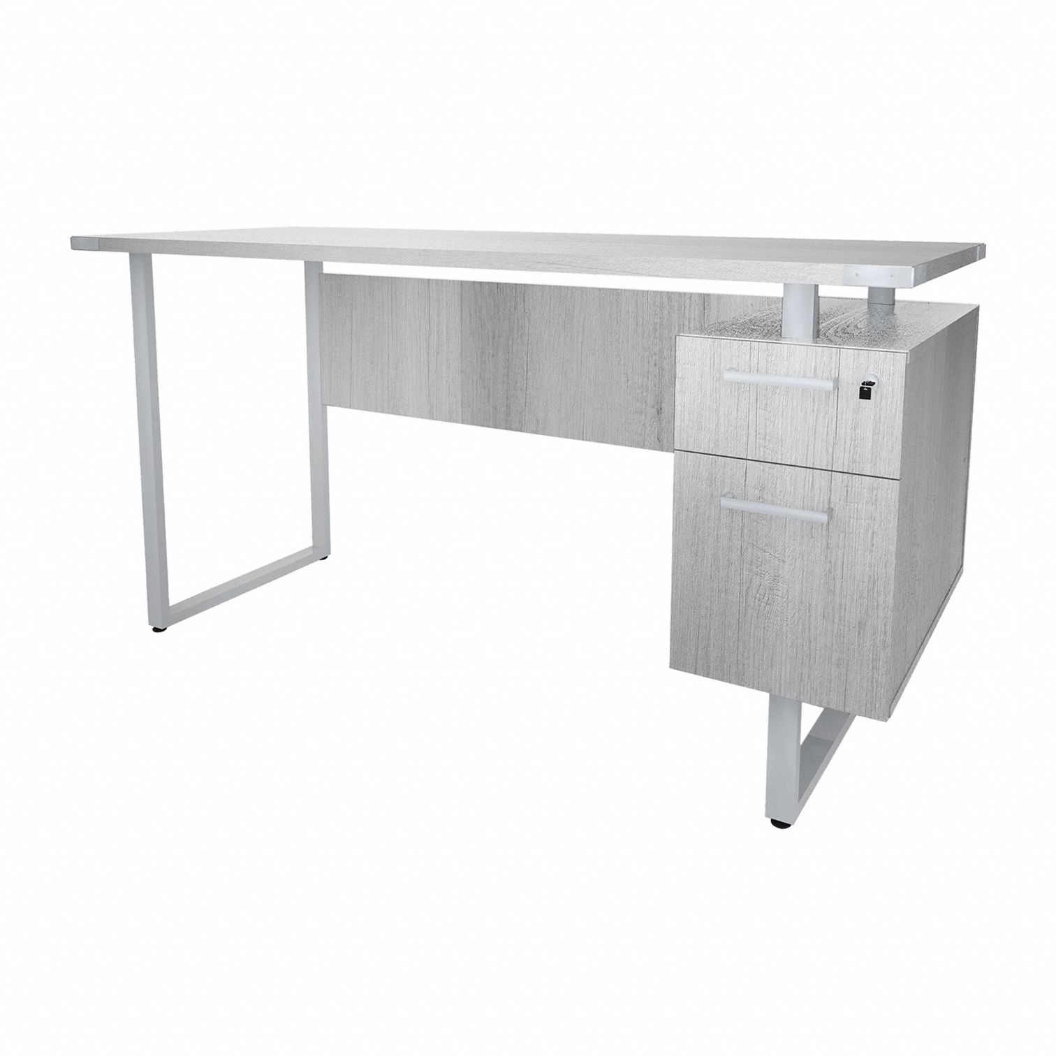 MIRELLA, Silver, 62 1/4 in Overall Wd, Office Desk - 848GD4|5513WAH ...